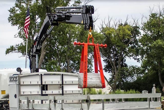 Burial Vault Truck & Monument Setting Cranes | Product Application ...